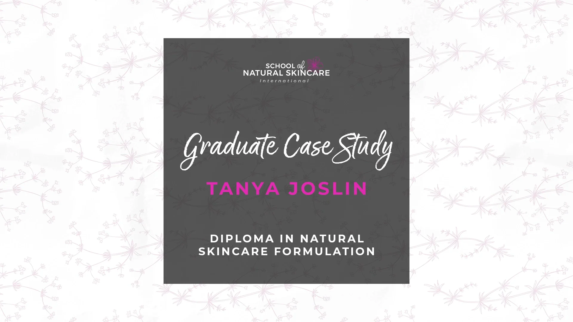 Tanya Joslin - Diploma in Natural Skincare Formulation on Vimeo