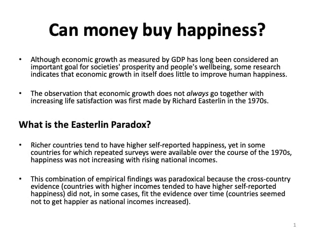 The Easterlin Paradox Part1 on Vimeo