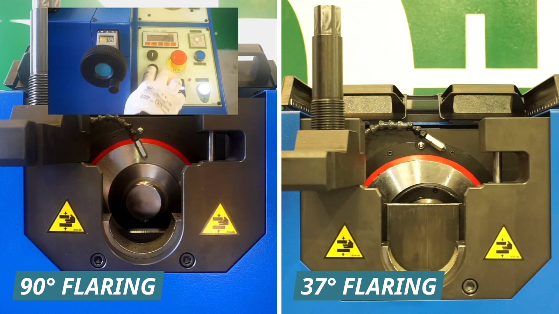 Flaring machine UNISPEED USFL 90/37 EL 6/90 on Vimeo