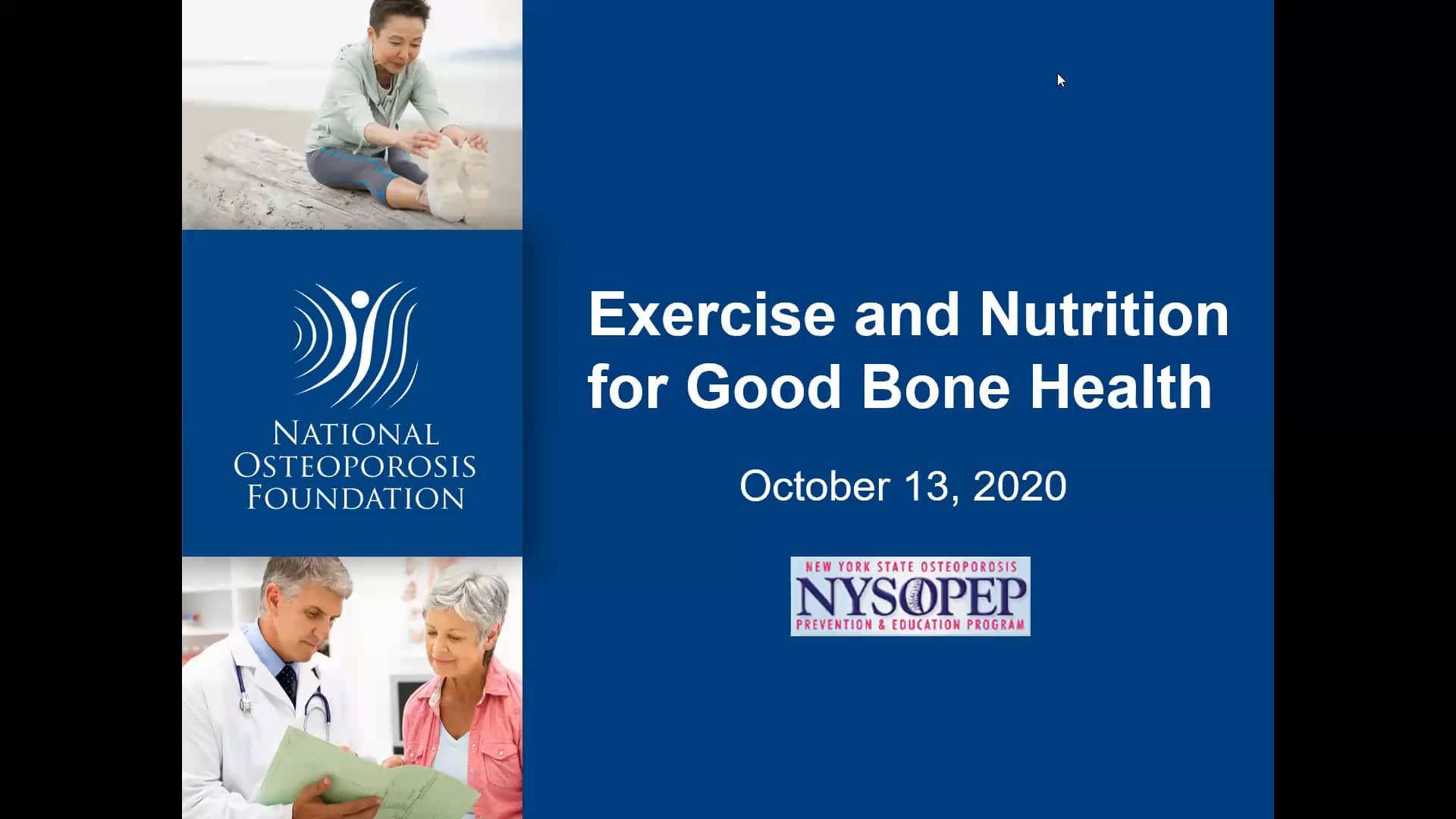 Exercise and Nutrition for Good Bone Health on Vimeo