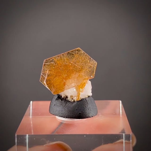 Complete, Transparent Bastnaesite-Ce on Calcite | iRocks Fine Minerals