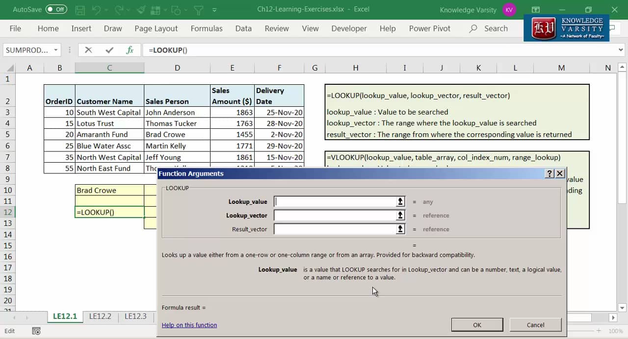 LOOKUP and VLOOKUP on Vimeo