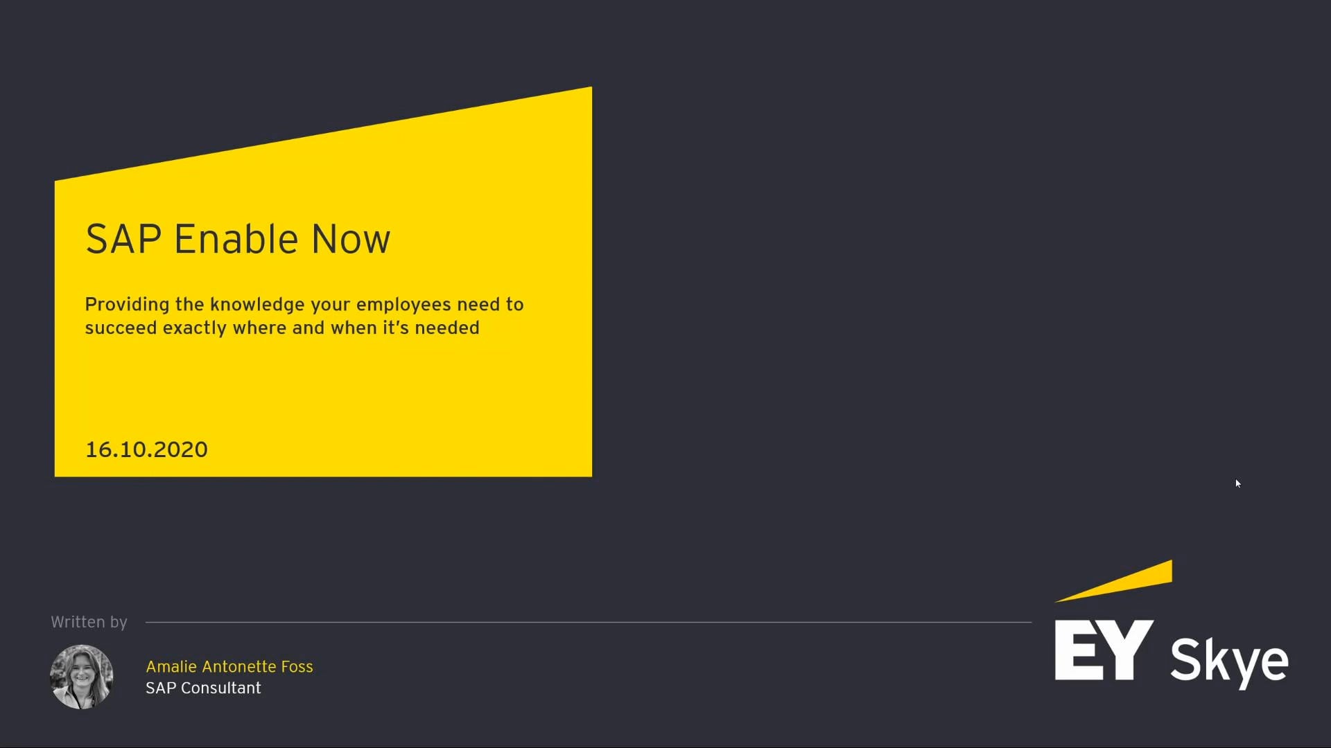 SBN Webinar: SAP Enable Now - Providing the knowledge your employees ...