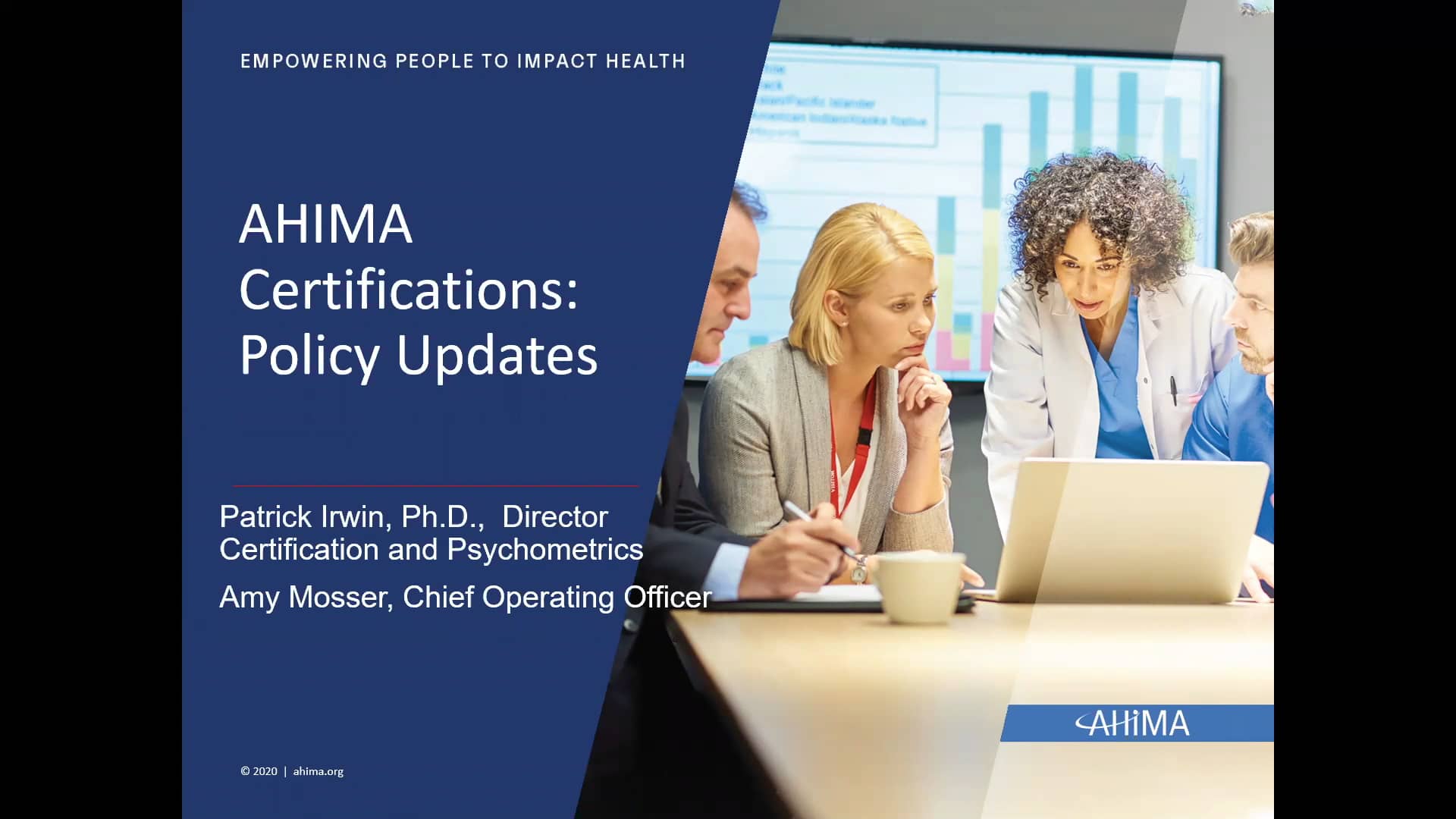 AHIMA Certifications: Policy Update on Vimeo