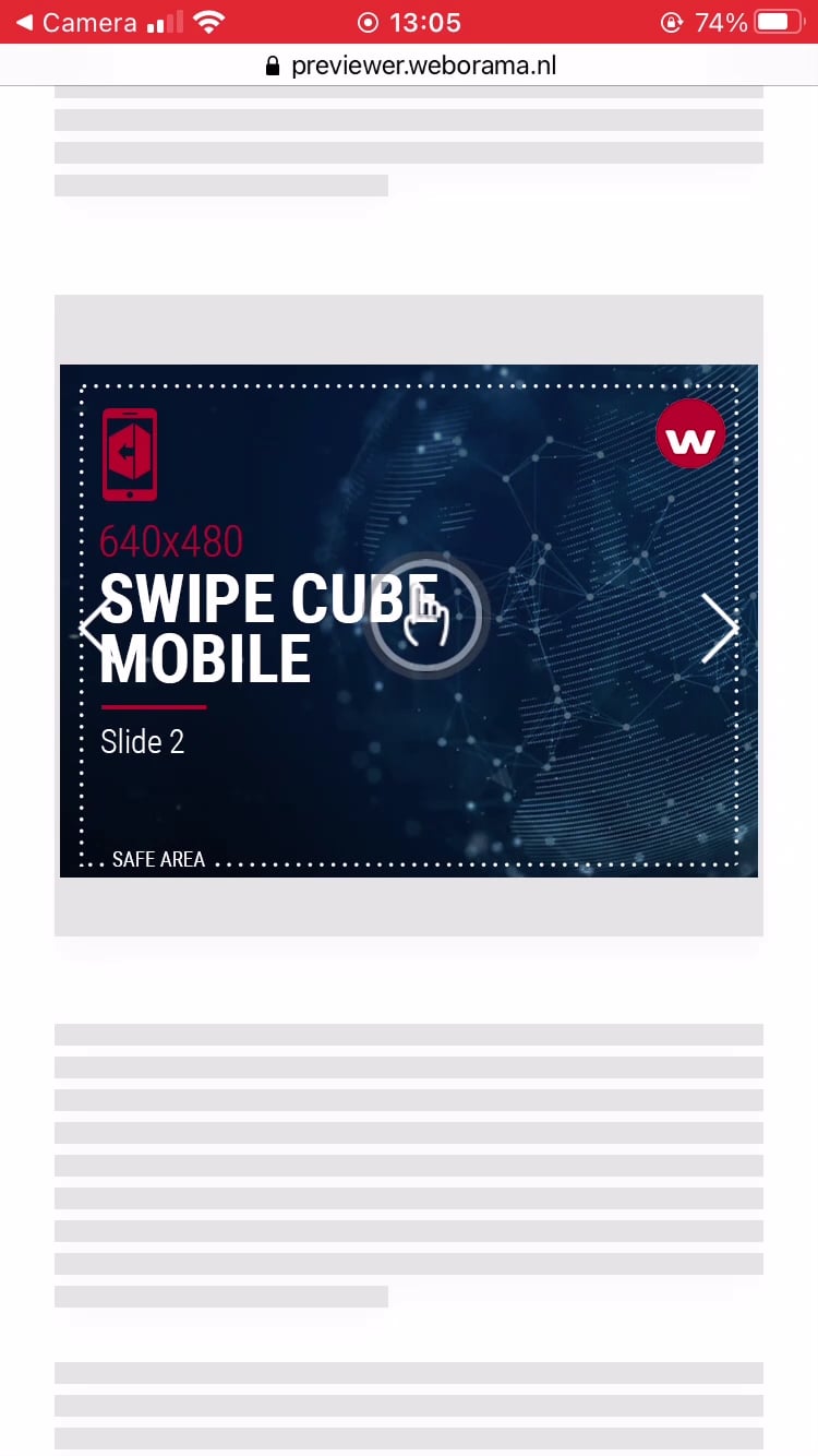 EZ Rich Media - Mobile Swipe Cube (320x240 or 300x250) on Vimeo