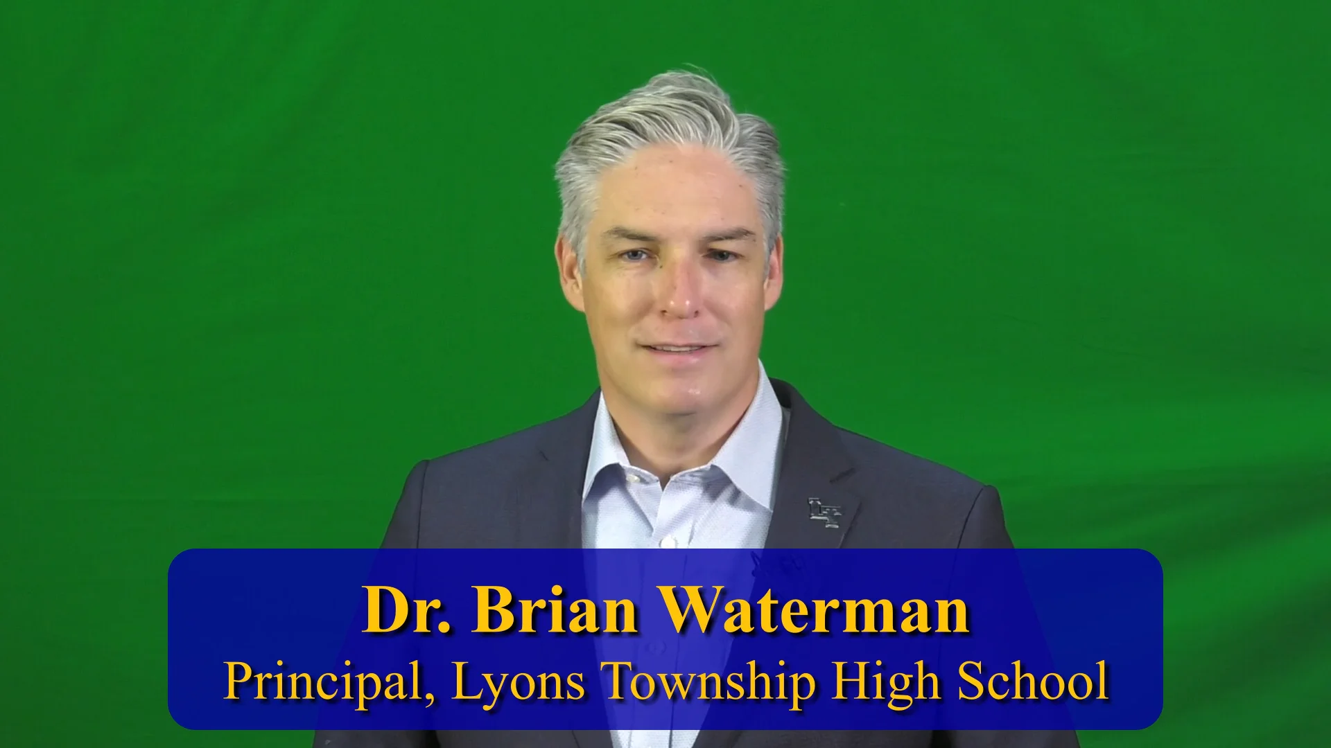 LT Principal Dr. Brian Waterman - Congratulates St Francis