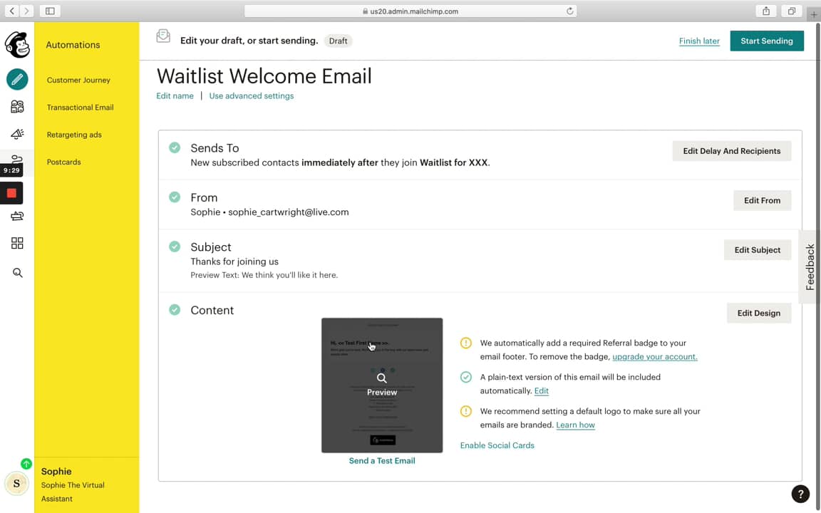 How to set up a Waitlist in Mailchimp on Vimeo