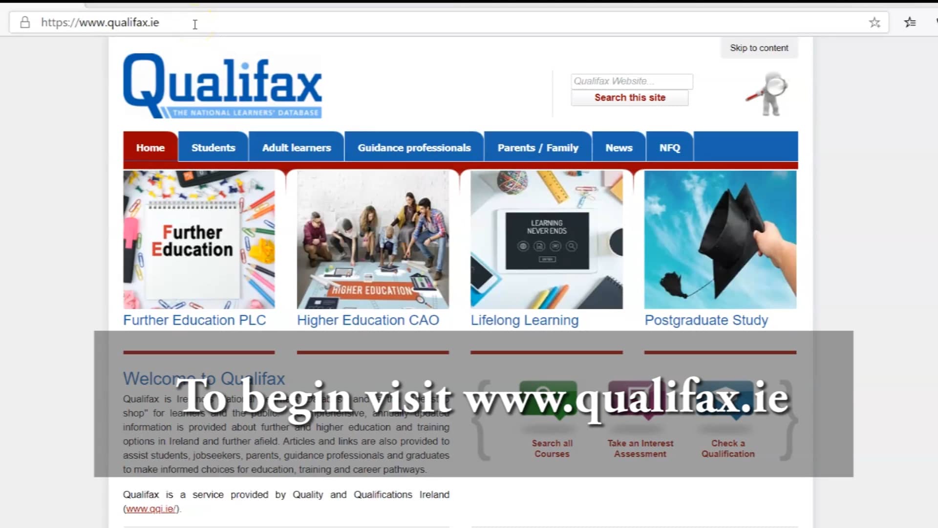 Qualifax_Search CAO courses on Vimeo