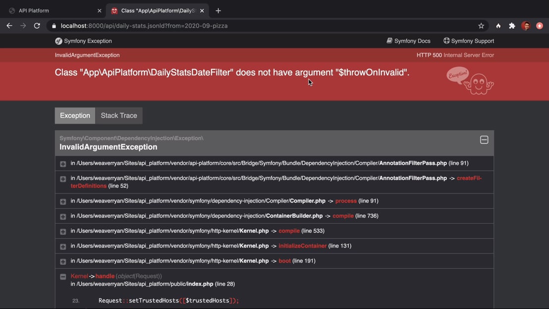 Filter Class Arguments Api Platform 2 Part 3 Custom Resources Symfonycasts
