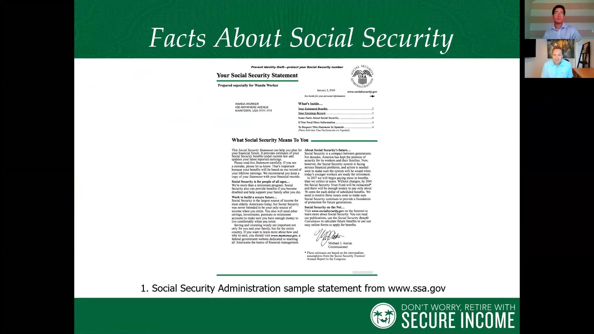 Social Security Webinar on Vimeo