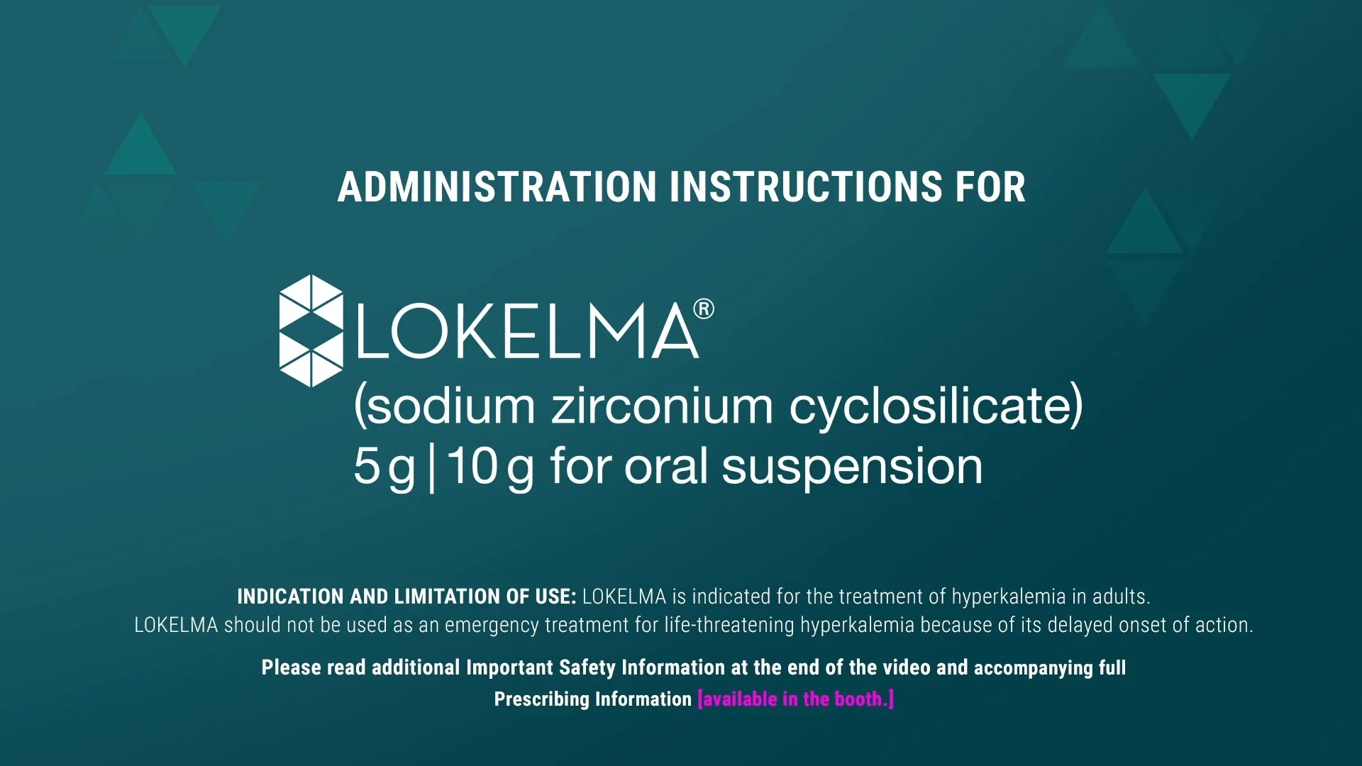 AstraZeneca LOKELMA Administration Video