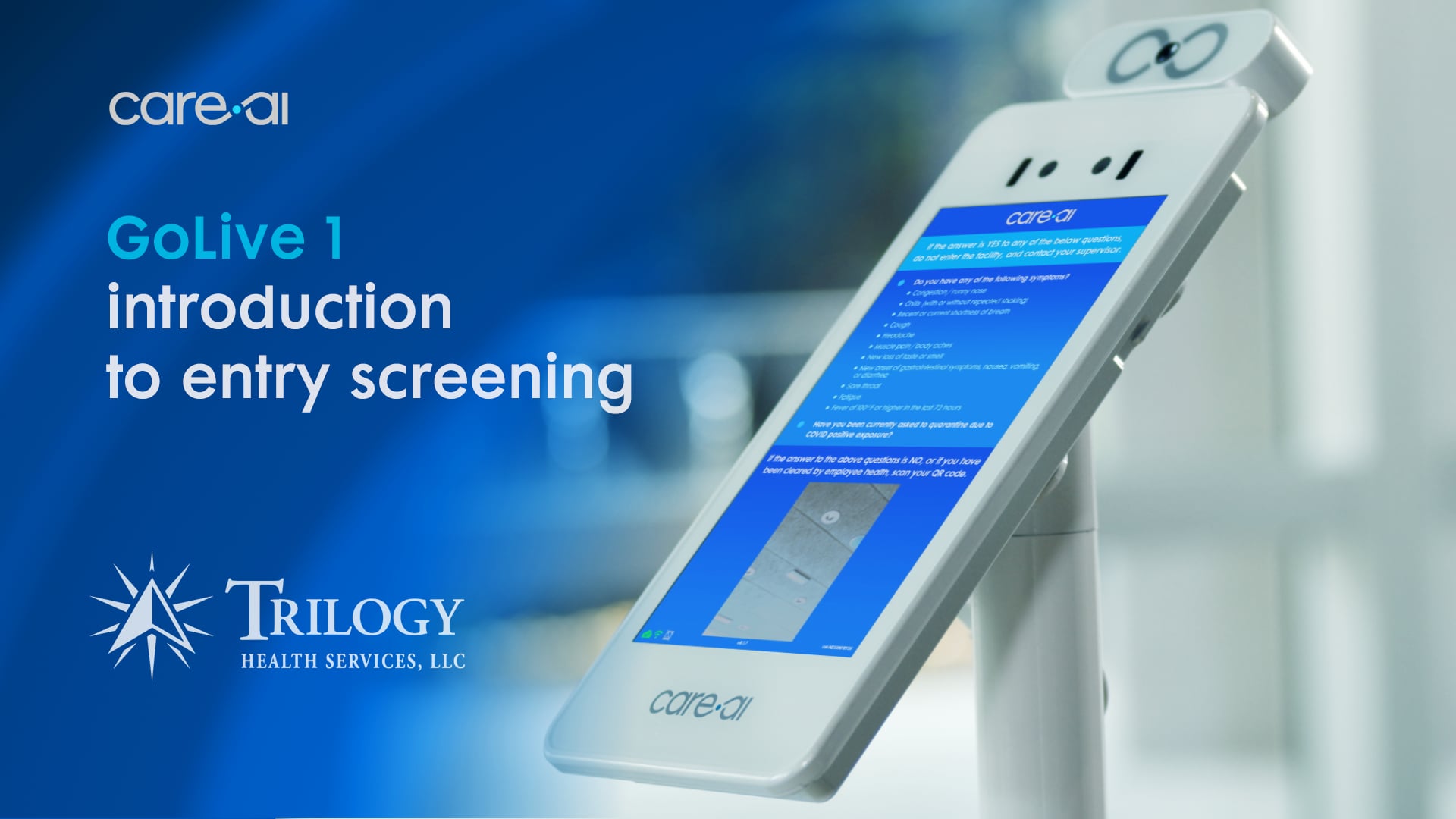 Point-of-Entry Screening - AMS-T2 GoLive 1 - Intro to Entry Screening ...