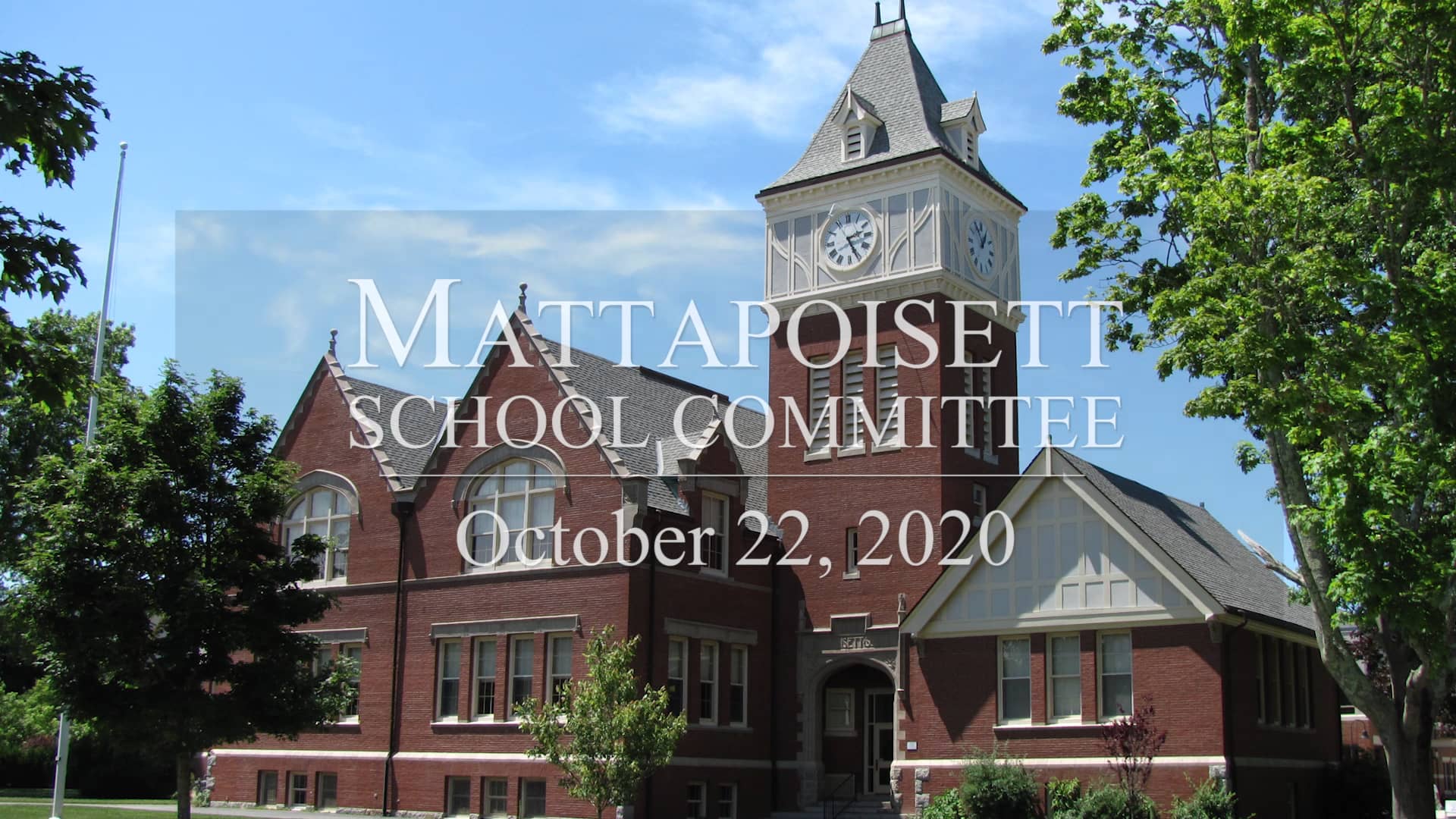 MTSC 20.10.22 Mattapoisett School Committee on Vimeo