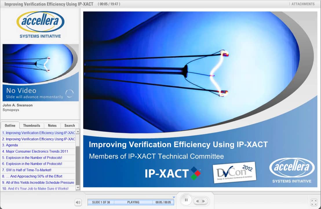 Verification and Automation Improvement Using IP-XACT on Vimeo