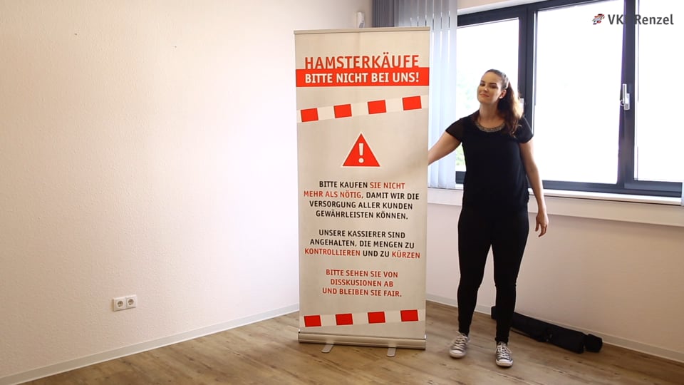 Roller Up Banner "Stick" w/ retractable Graphic | VKF Renzel