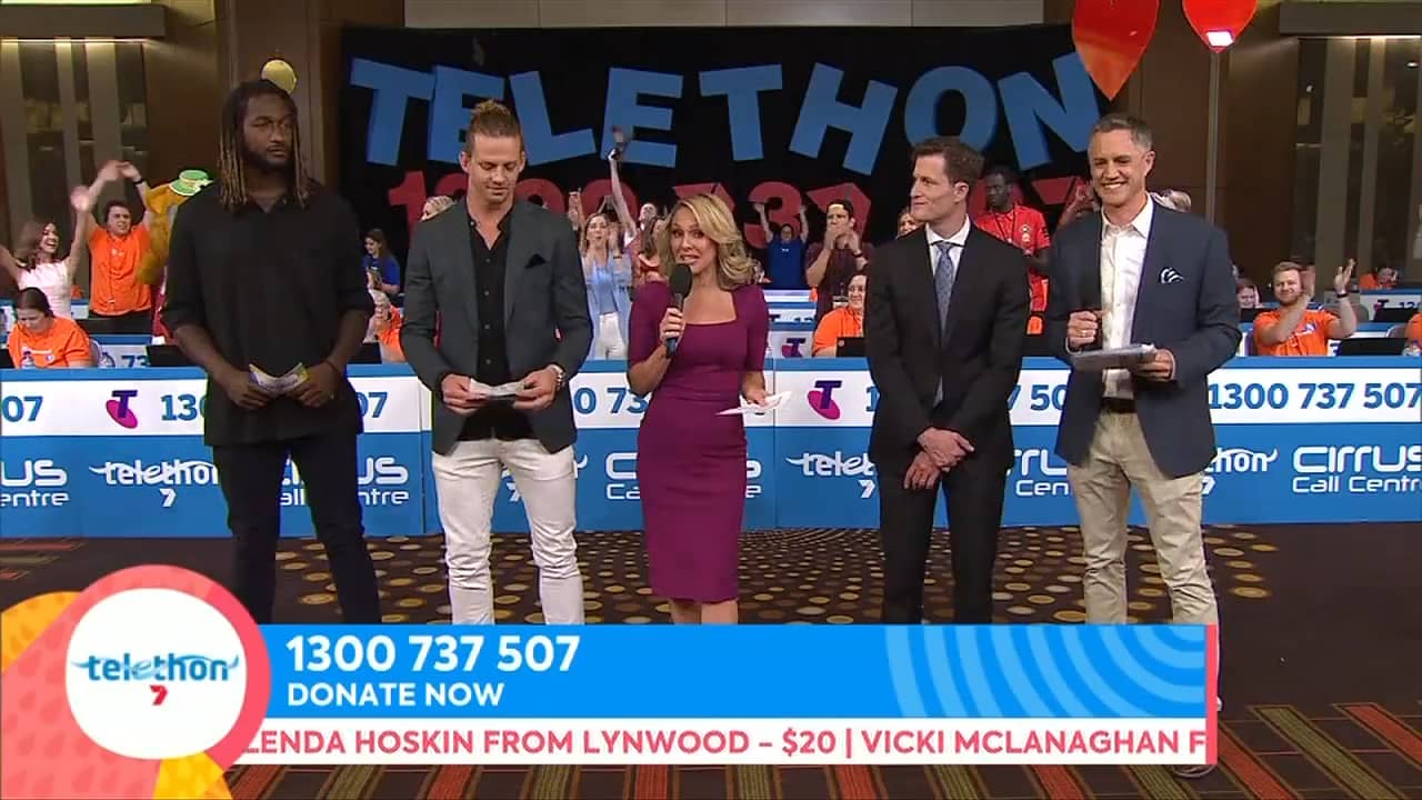 Telethon 2020 Cirrus Call Centre Nic Nat, Nat Fyfe, Angela Tsun ...