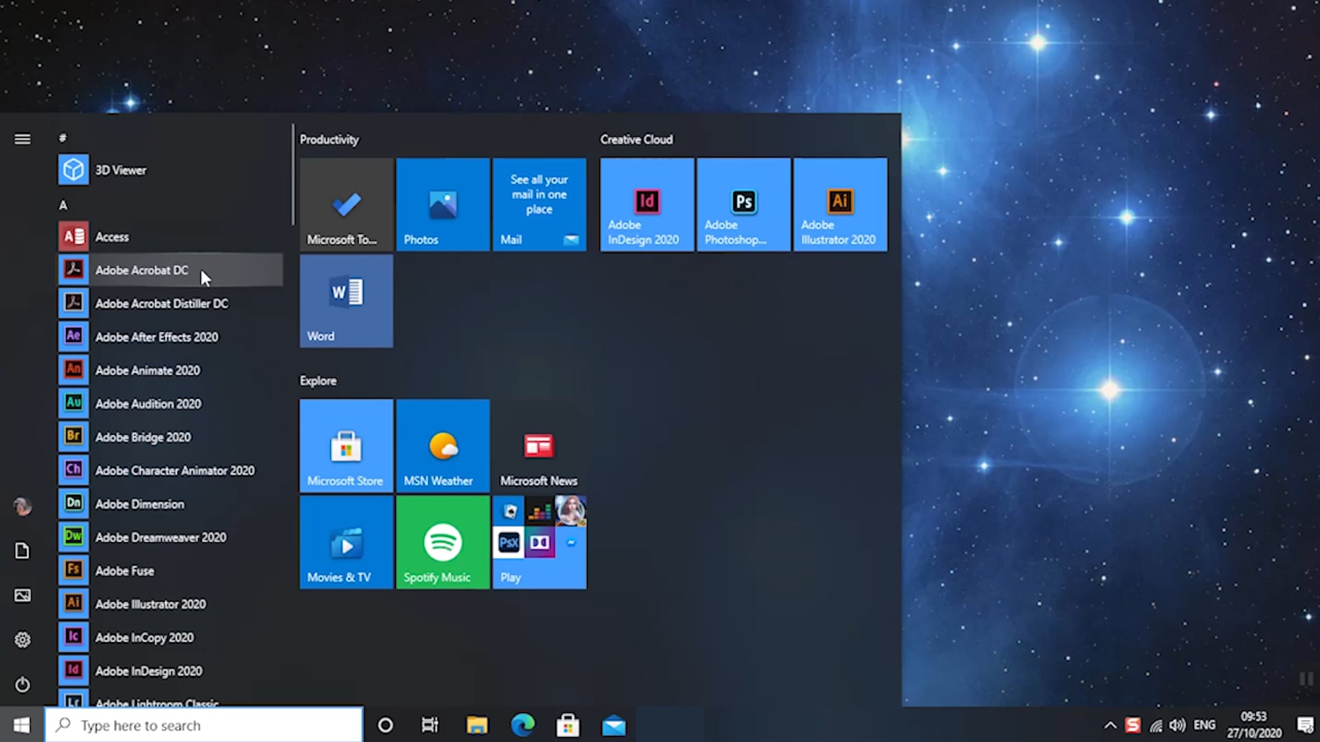 Windows 10 Start Menu