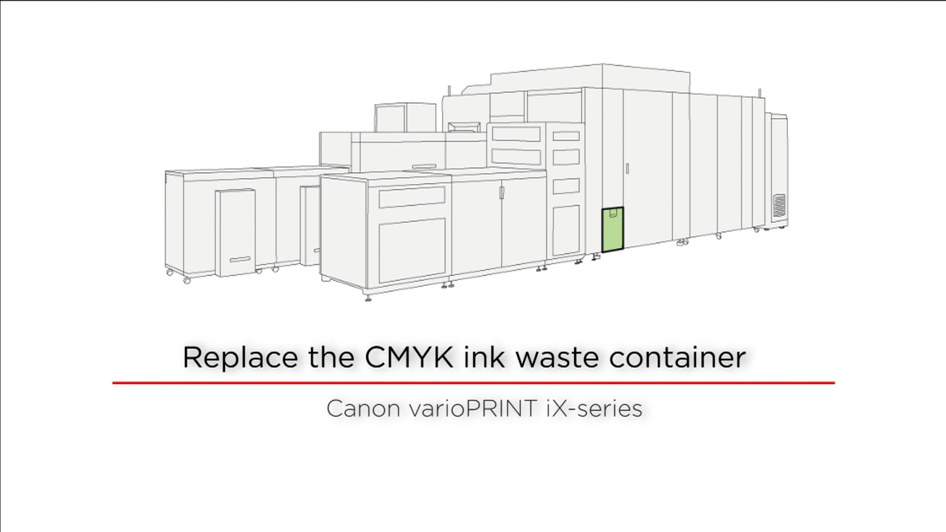 Canon varioPRINT iX-series - Replace the CMYK ink waste container on Vimeo