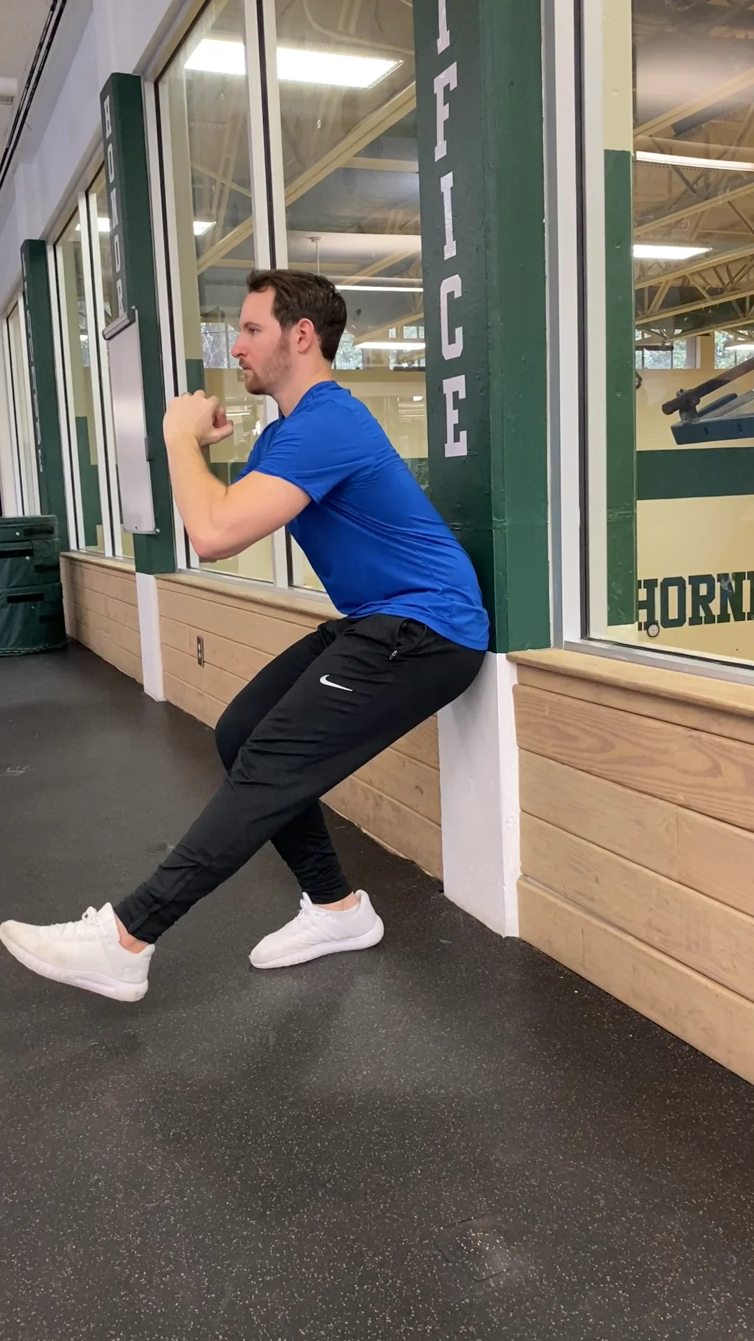 Single Leg Wall Squat on Vimeo