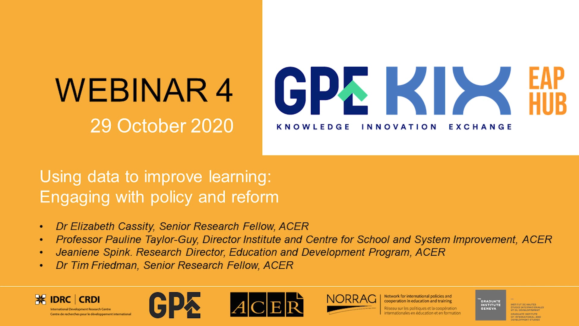 (EN) KIX EAP Webinar 4: Using data to improve learning: Engaging with ...