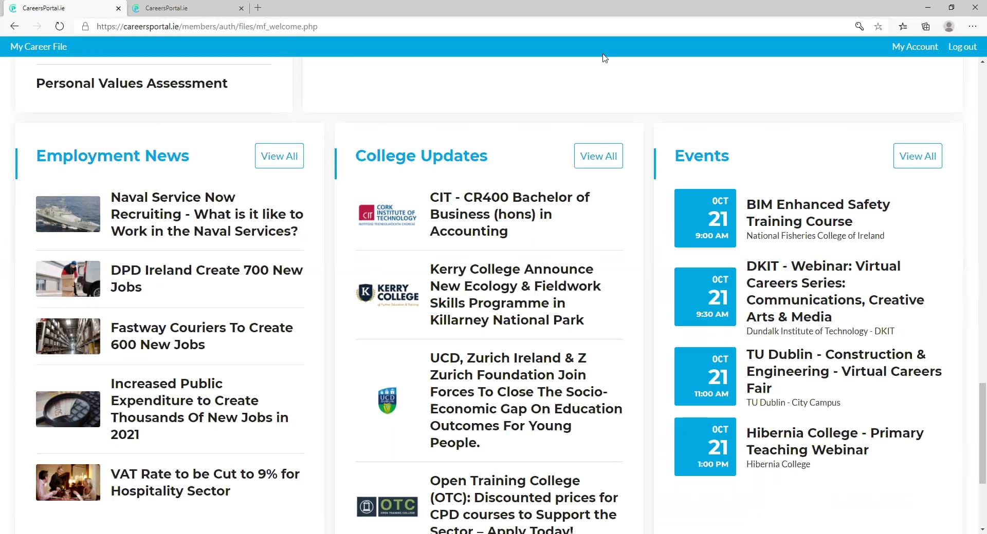 How to set up a MyFuture+ Career File on Vimeo