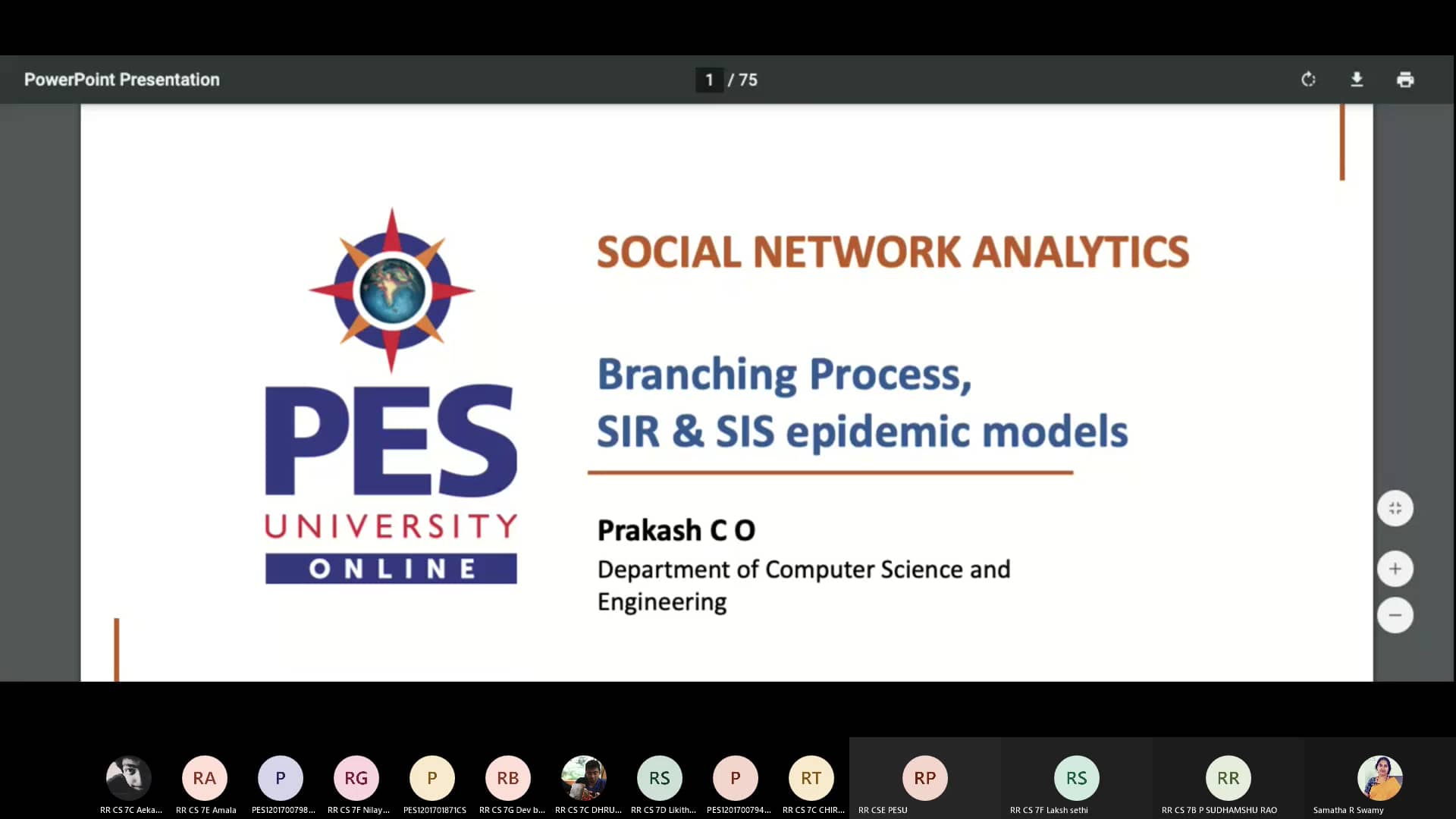 Class 34 - UE17CS422_Branching Process_Tuesday_06/10/2020 on Vimeo