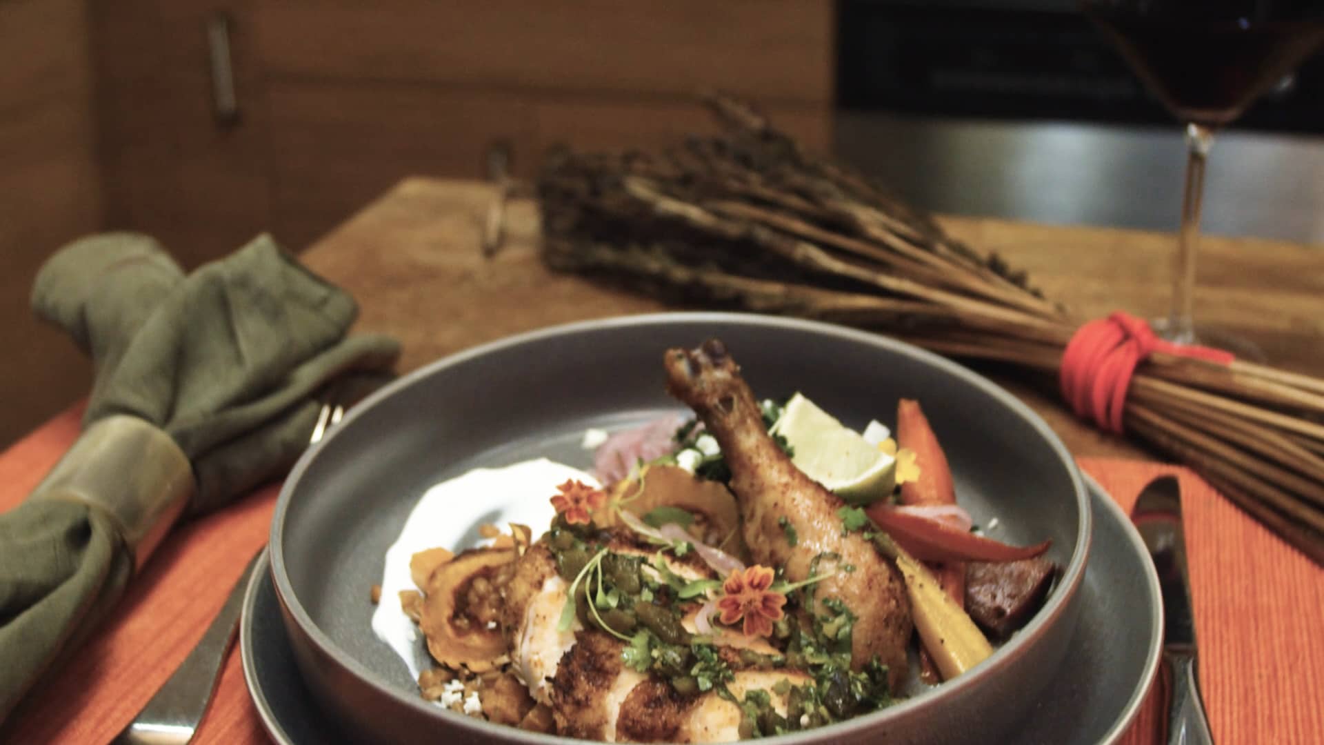 Chef Arlene Stewart's Southwestern Chicken with Beef Chili, Cumin ...