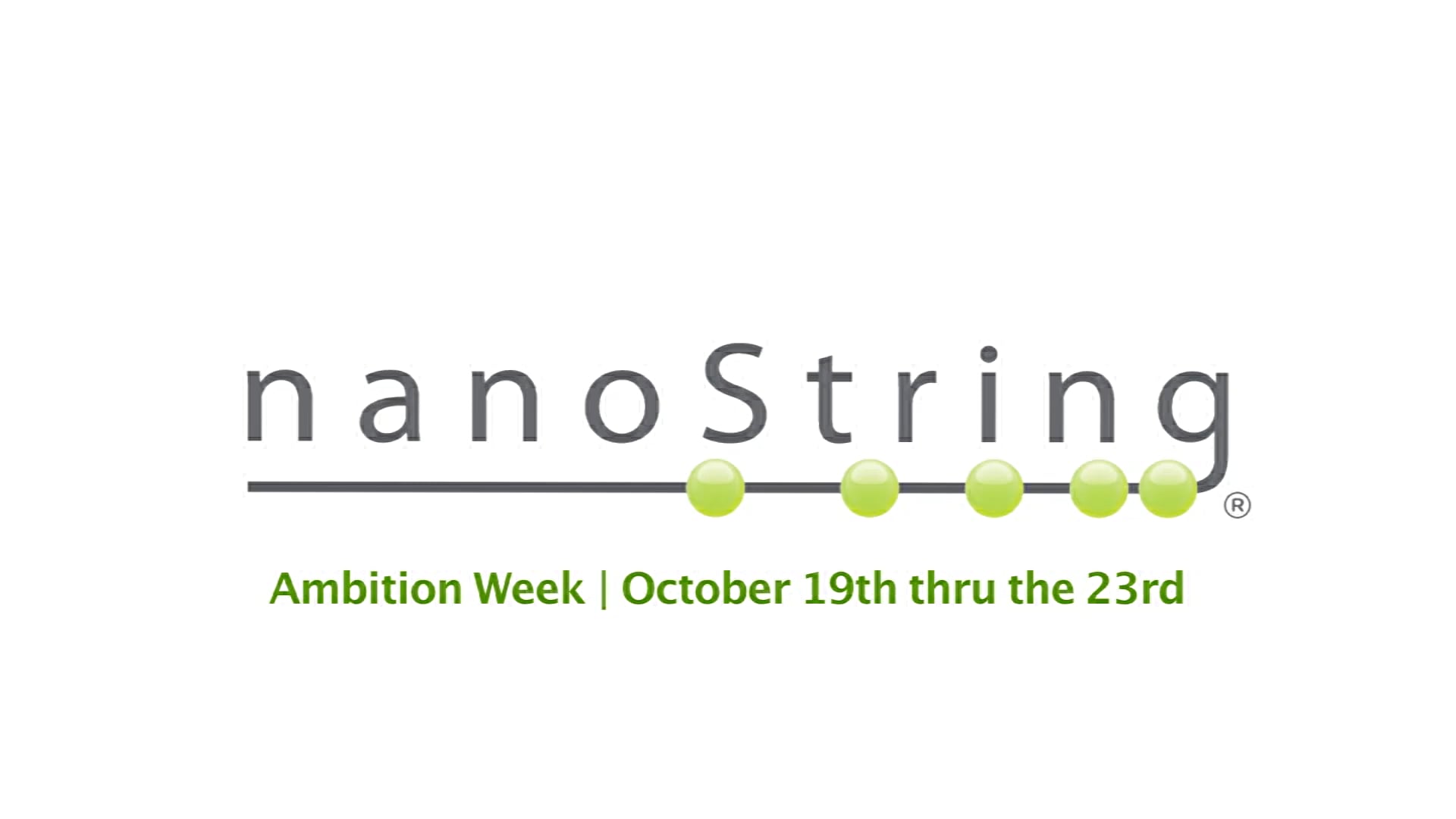 NANOSTRING TECHNOLOGIES "Ambition Week" compilation on Vimeo