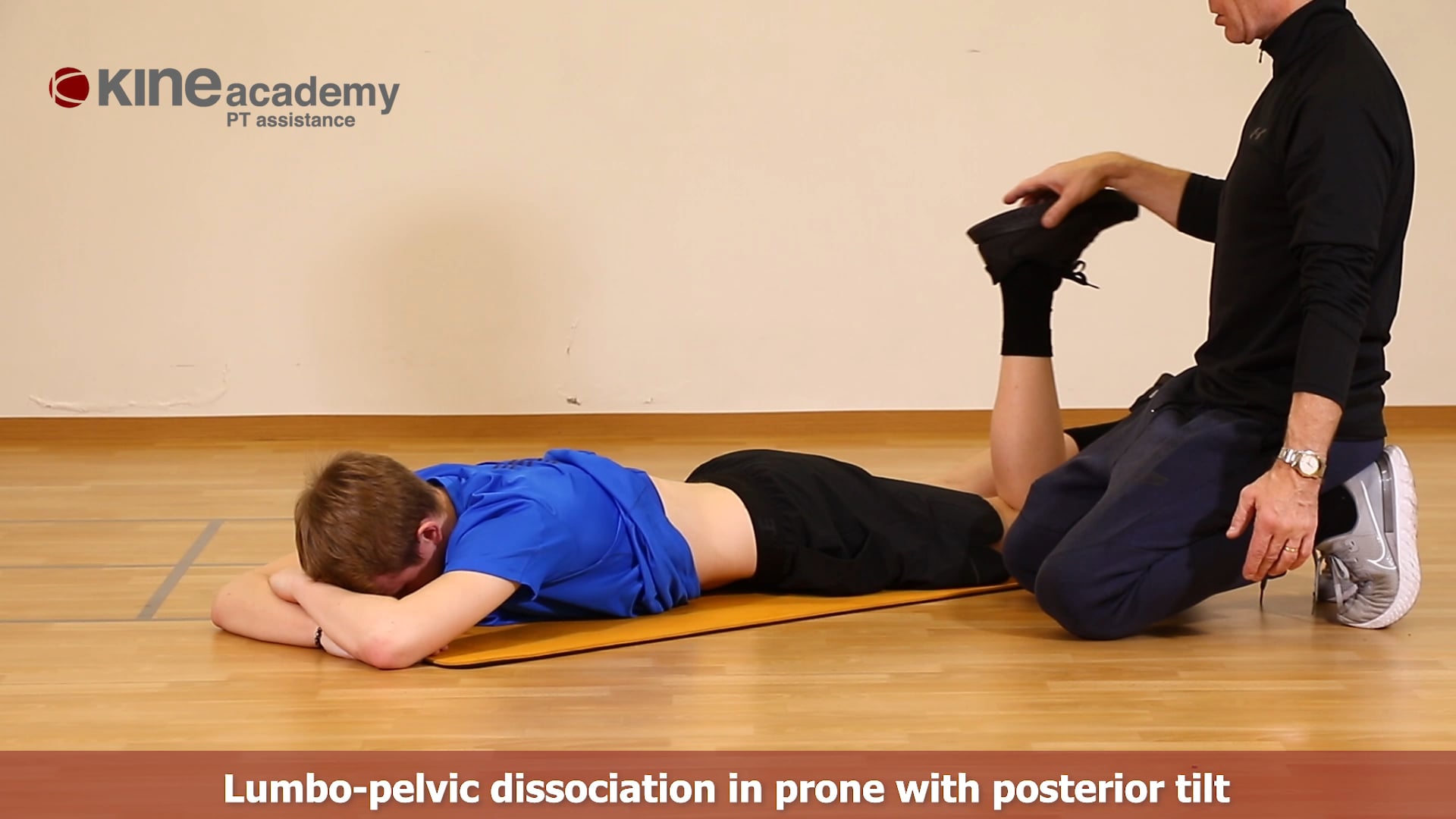 Lumbo-pelvic dissociation in prone with posterior tilt. on Vimeo
