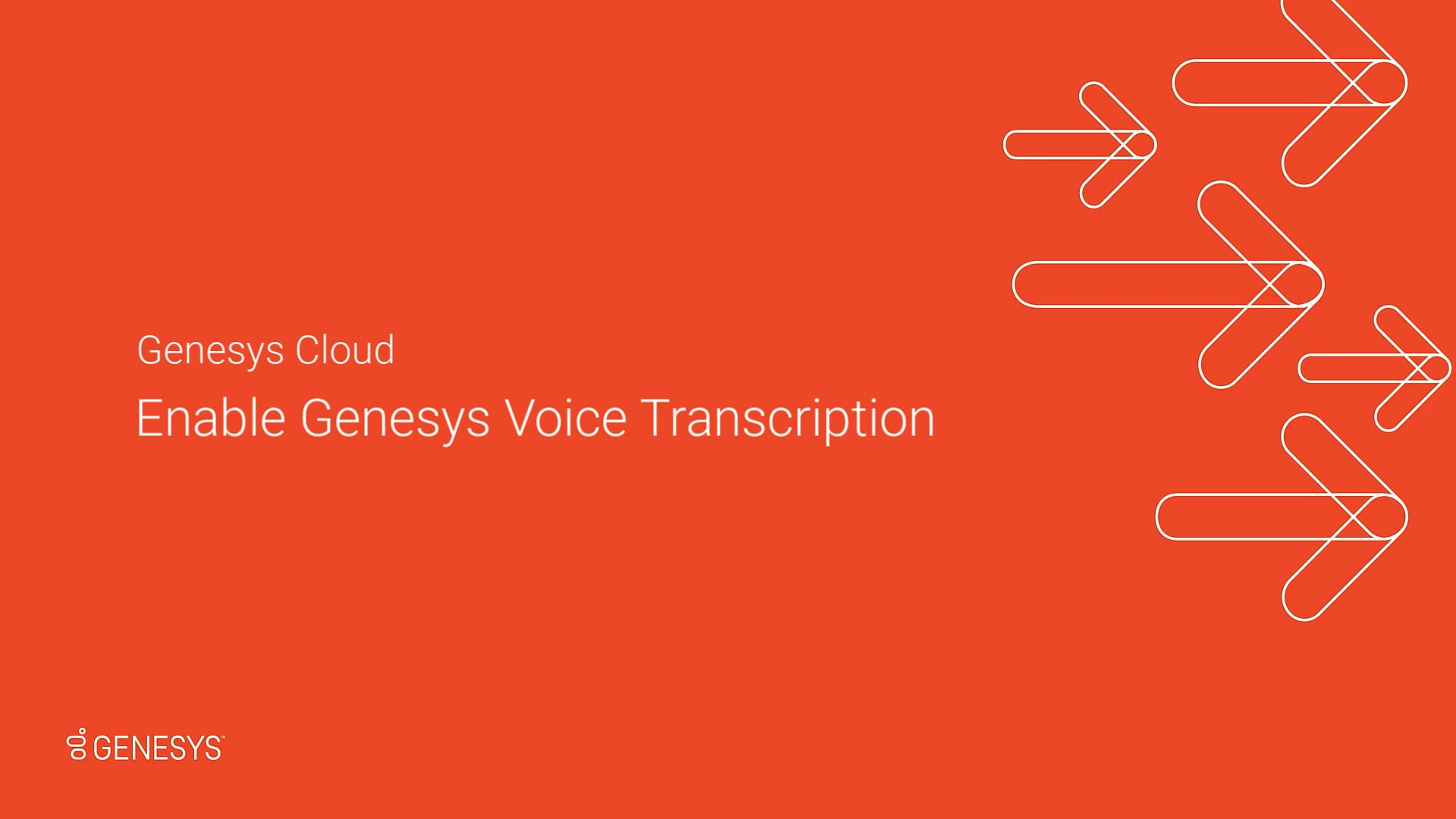 Genesys Cloud: Enable Voice Transcription on Vimeo
