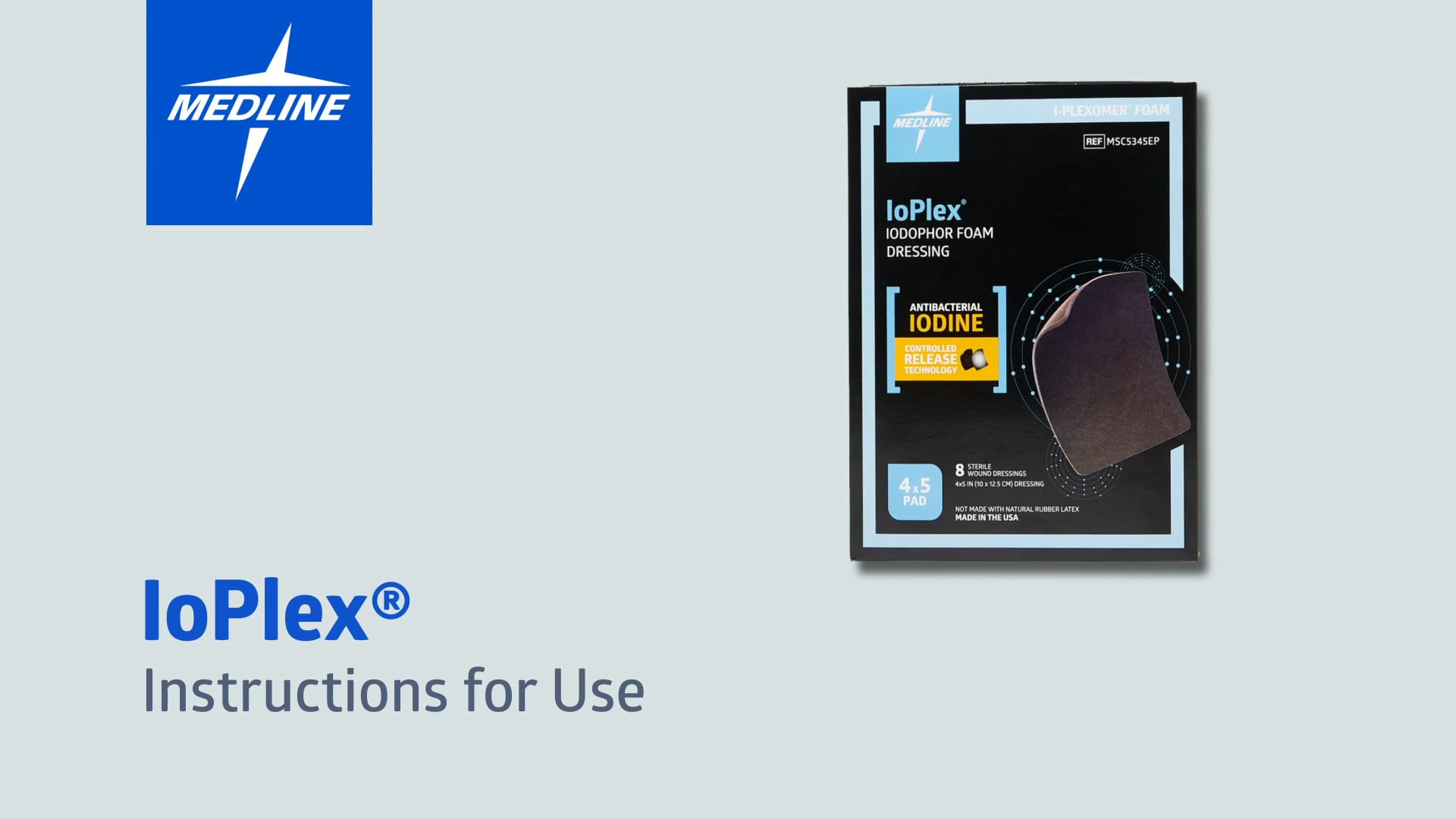 IoPlex Antibacterial Foam Dressing on Vimeo