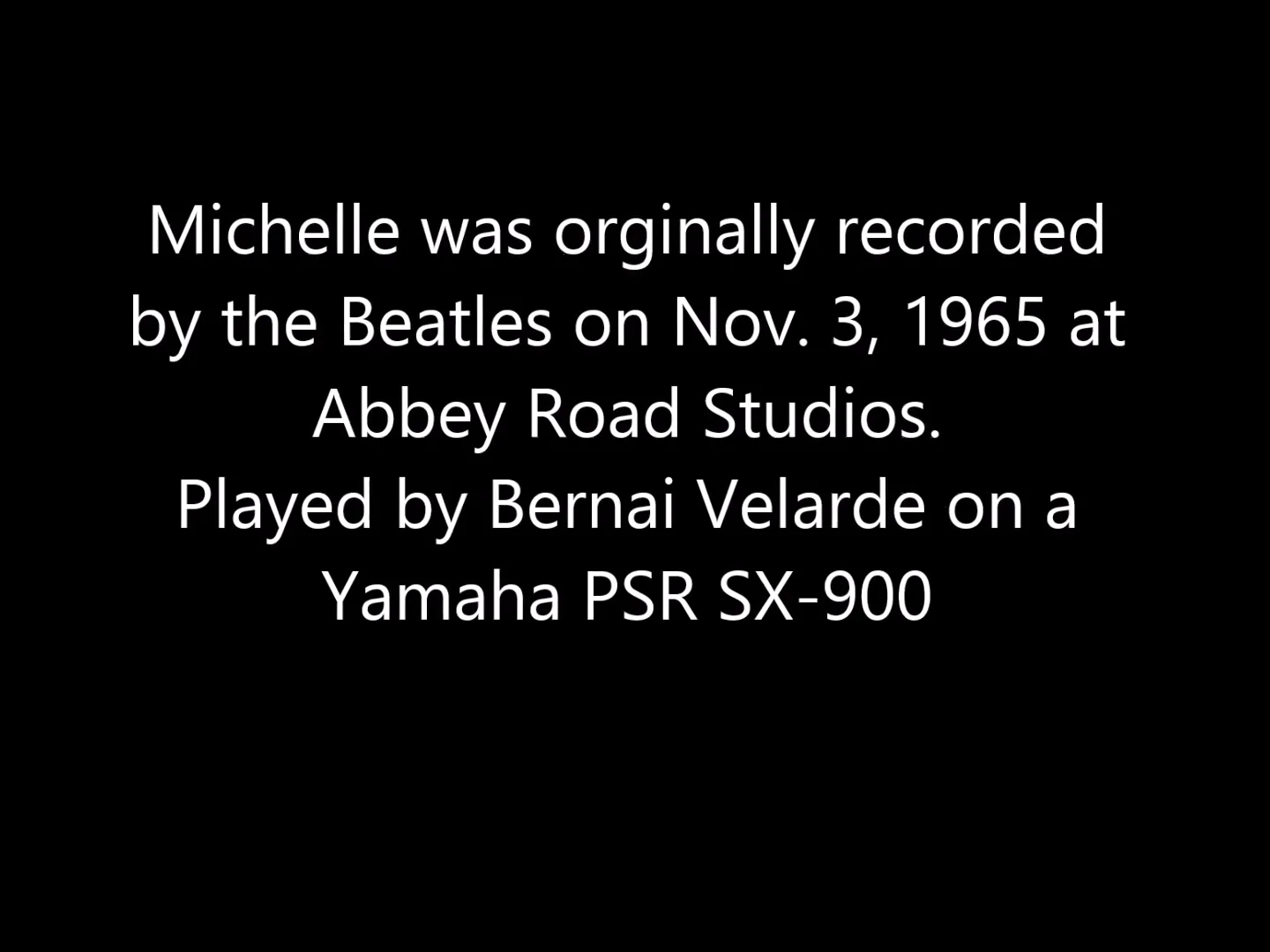 Michelle (Beatles, 1965 Song) on Vimeo