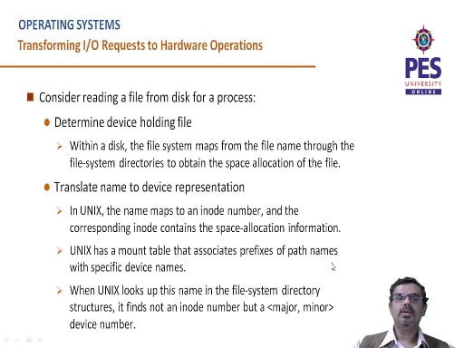 Transforming I/O Requests to Hardware Operations, Device interaction ...