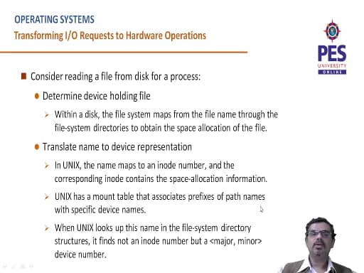 Transforming I/O Requests to Hardware Operations, Device interaction ...