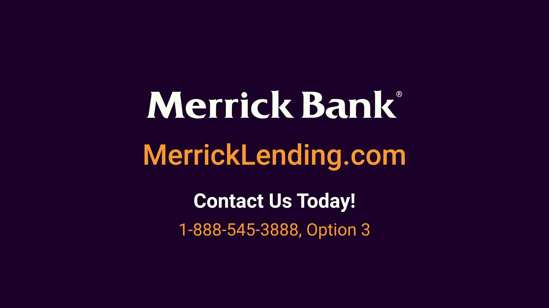 Merrick Bank Recreation Lending on Vimeo