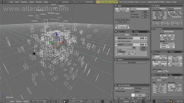 Blender 3D - Modificador explode com novo sistema de partículas on Vimeo