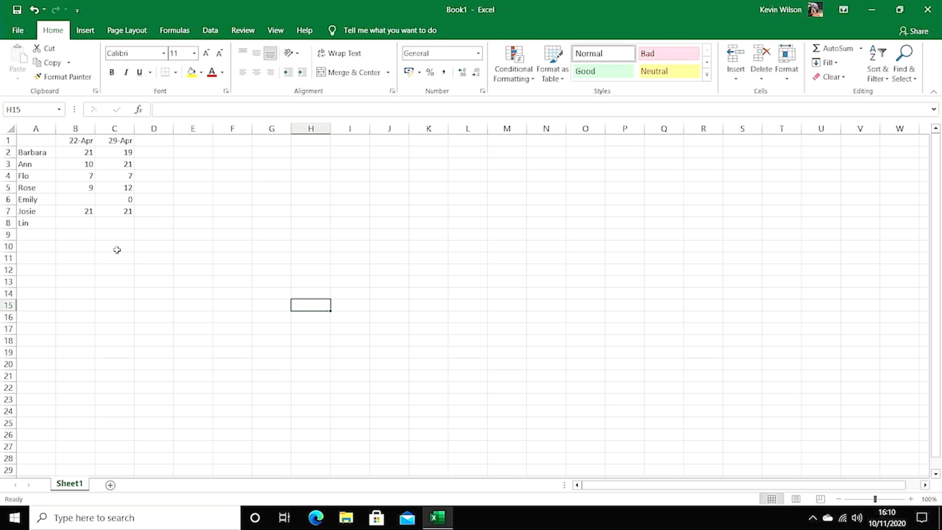 Building Spreadsheets