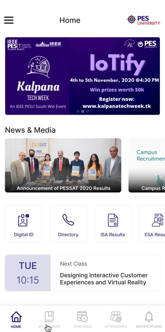 PESU Academy App Redesign on Vimeo