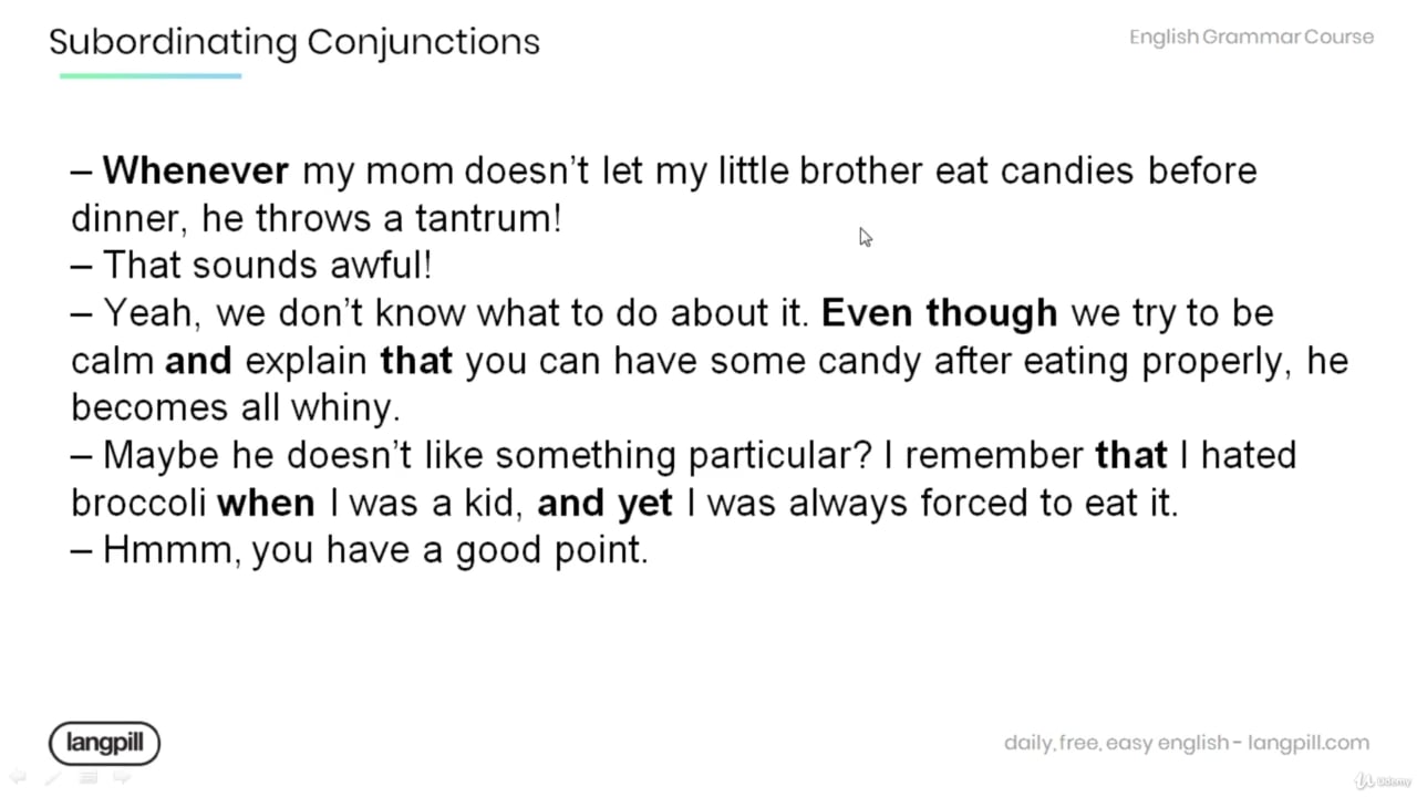 3 Subordinating Conjunctions Short Story on Vimeo