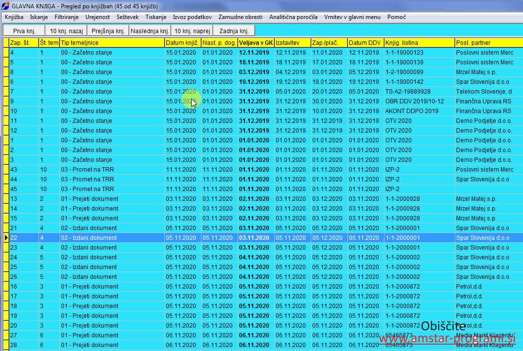 Glavna knjiga - Pregled po knjižbah on Vimeo