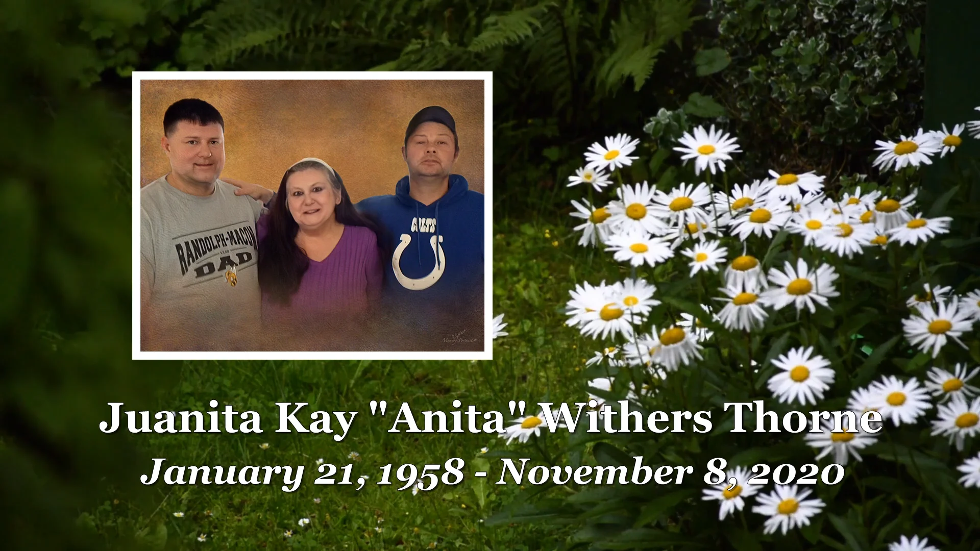 Juanita Kay "Anita" Withers Thorne - Morgan & Nay Juanita Thorne on Vimeo