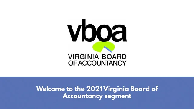 VBOA Board of Accountancy segment