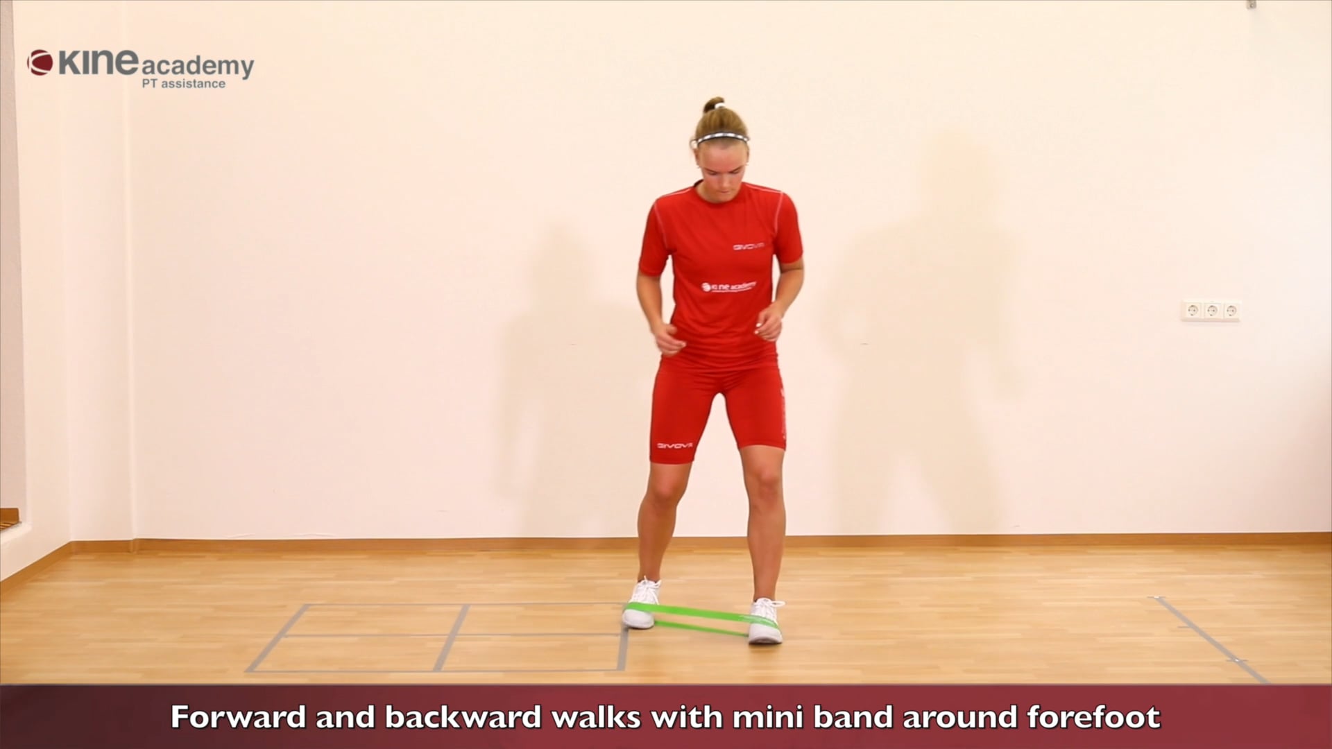 Band walks - forward and backward walks with mini band around forefoot ...