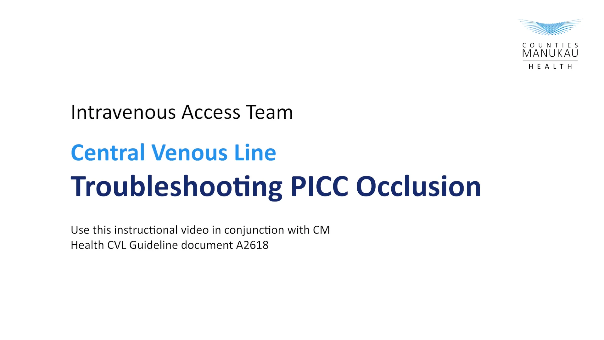 PICC Occlusion Troubleshooting