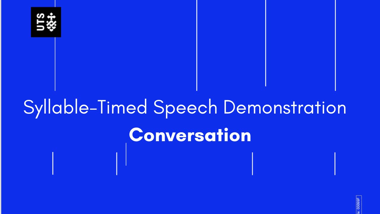 4. Australian Stuttering Research Centre (ASRC) - Syllable-Timed Speech ...