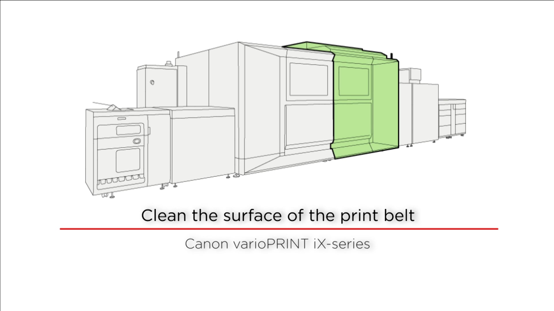 Canon varioPRINT iX-series - Clean the surface of the print belt on Vimeo