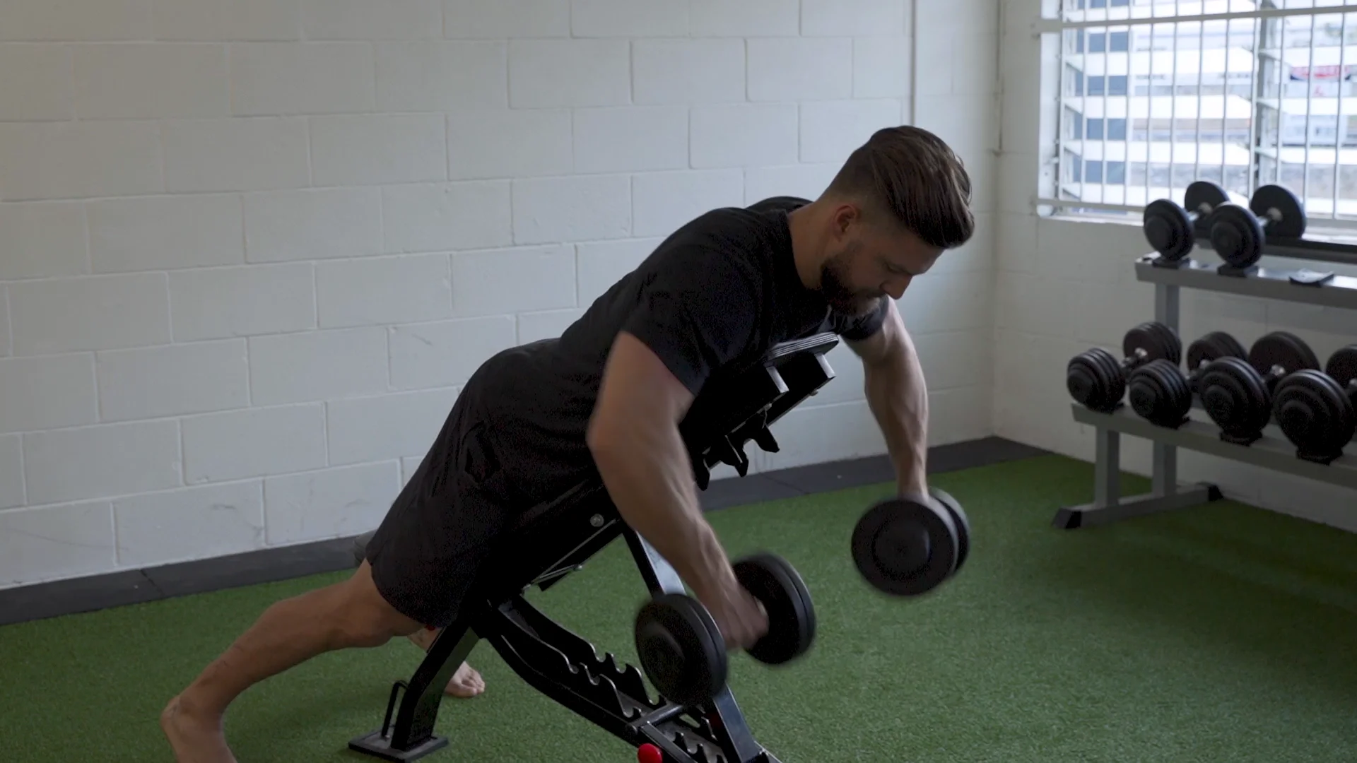 Prone incline bench pull