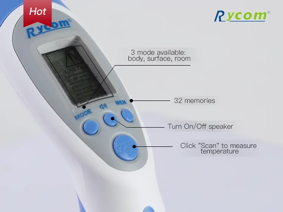 Rycom Infrared Thermometer (JXB-182) on Vimeo